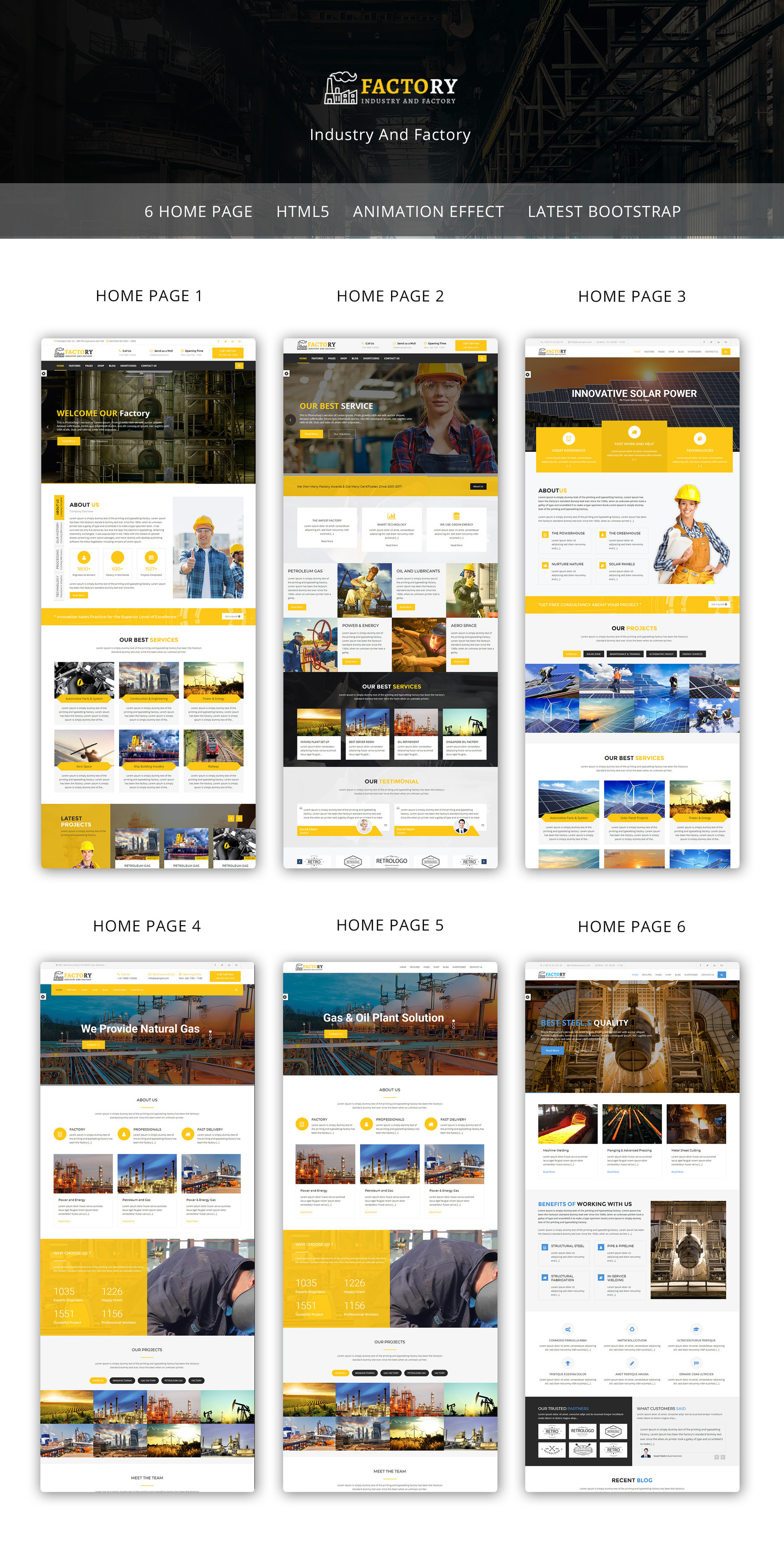 Factory : Factory & Industrial HTML Website Template