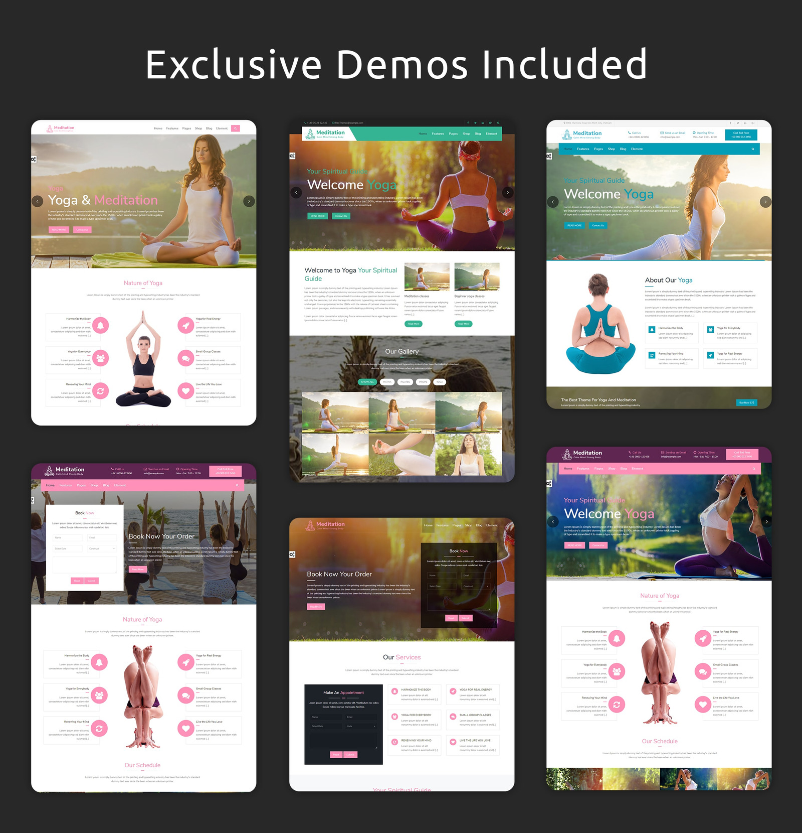 Meditation - Yoga, Fitness & Meditation Mobile Responsive Bootstrap HTML Website Template