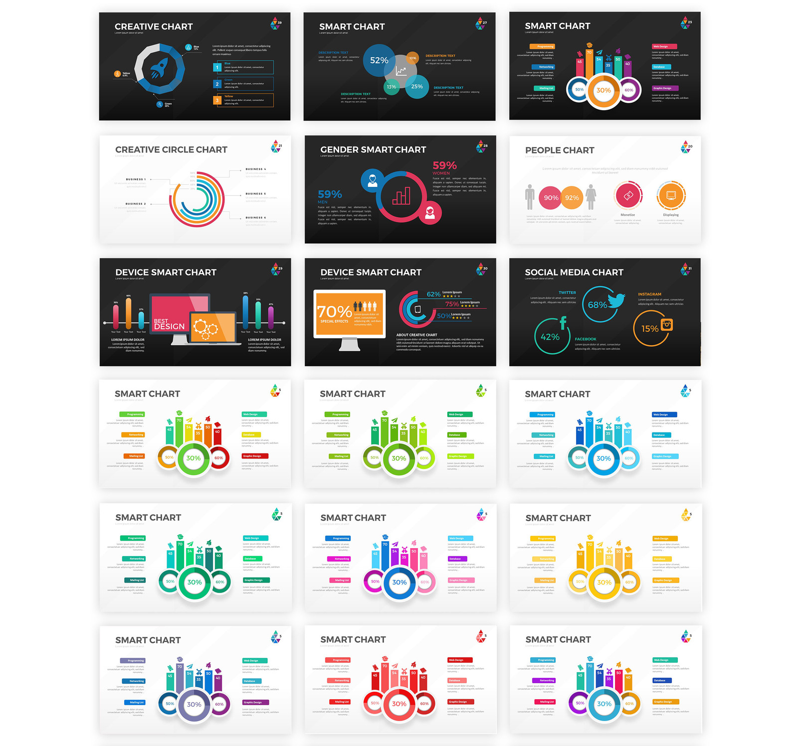 Smart Chart - Infographic PowerPoint template