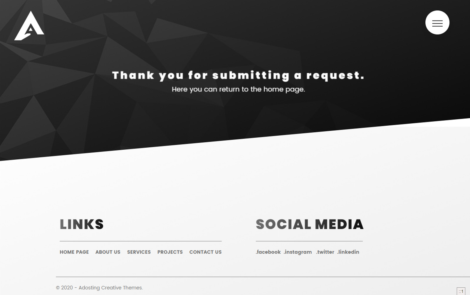 Adosting Creative Html5 & Css3 Responsive Theme Website Template