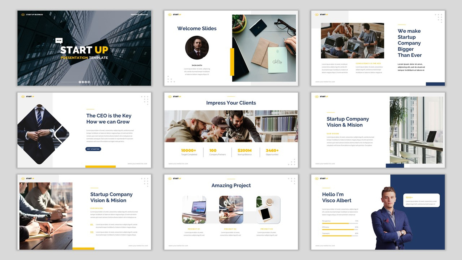 Start Up PowerPoint template #102061 - TemplateMonster