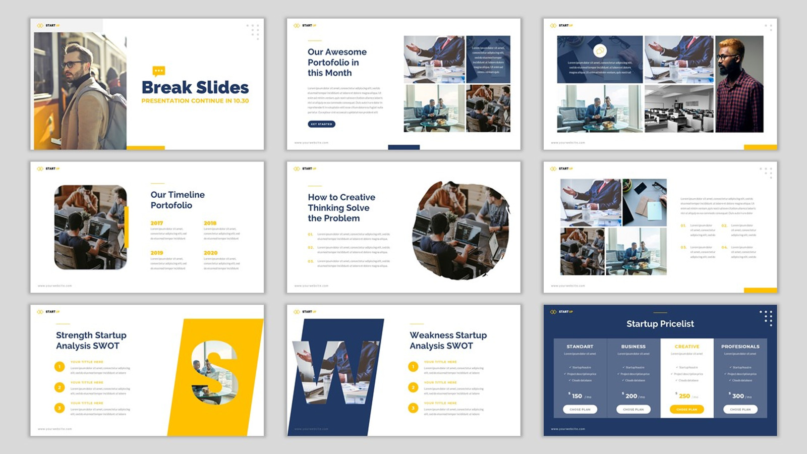 Start Up PowerPoint template #102061 - TemplateMonster