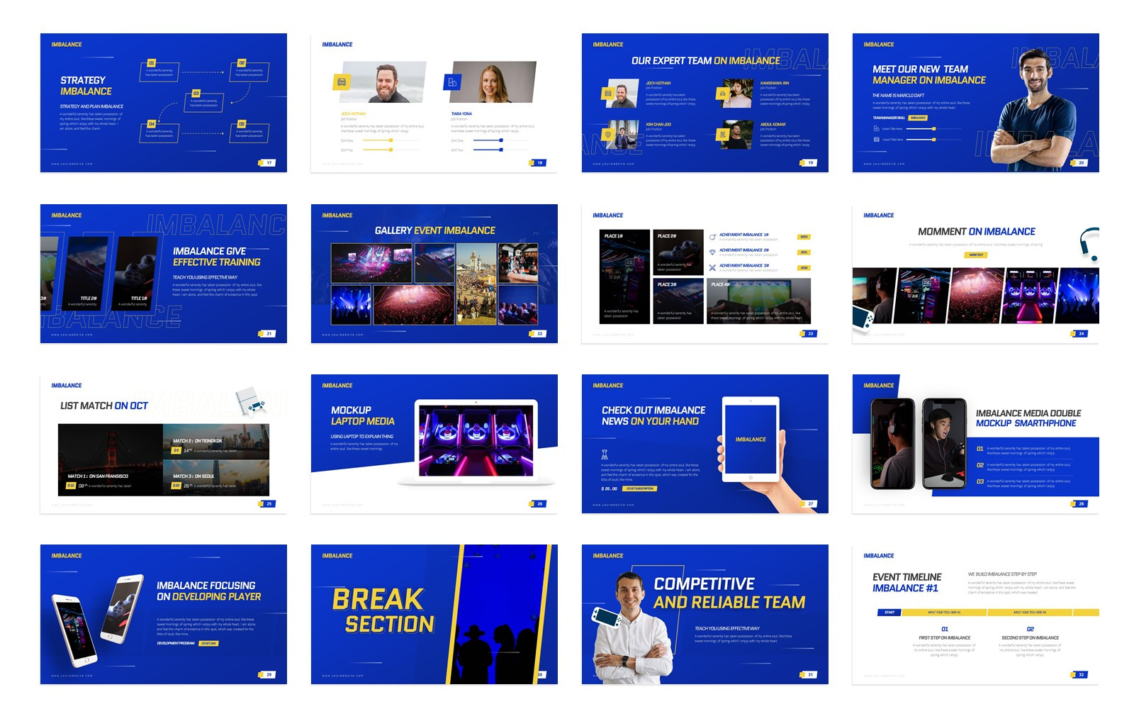Imbalance - Game Modern Creative PowerPoint template