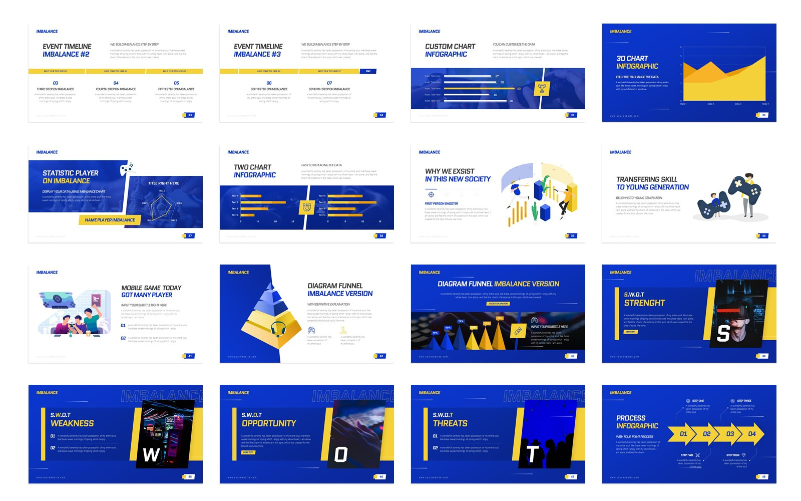 Imbalance - Game Modern Creative PowerPoint template