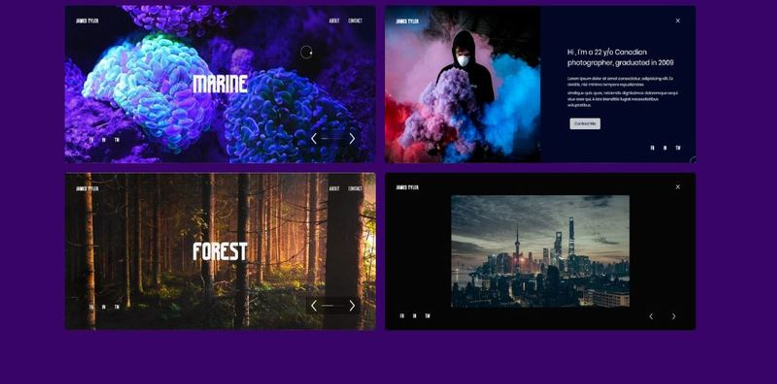 Free Photography Portfolio Bootstrap by WINK Website Template