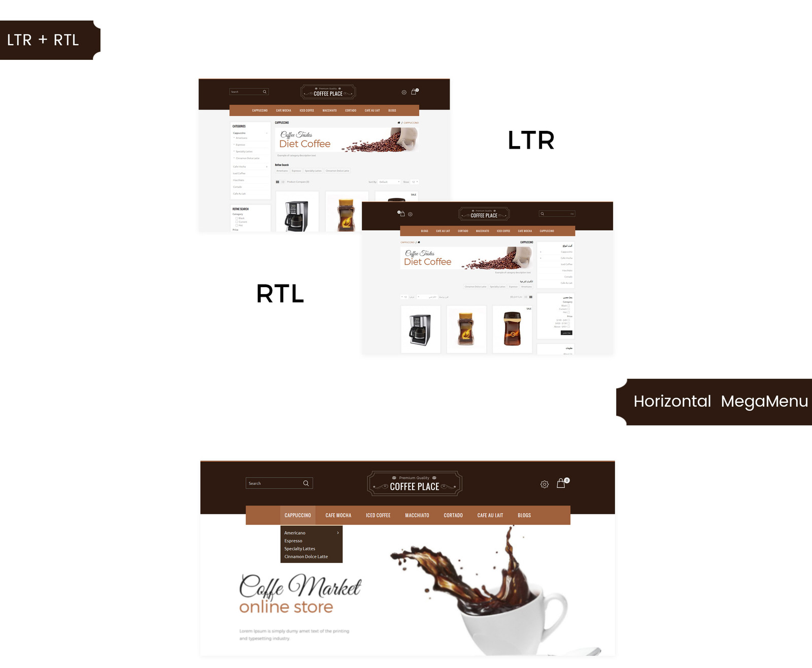 Coffee Place - Coffee and Drink and Cafe OpenCart Template