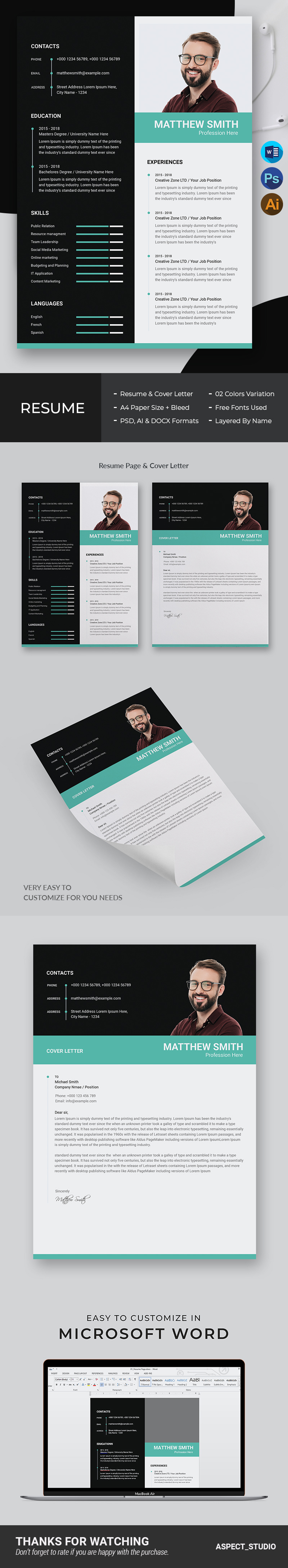 Matthew Smith Resume Template #78989 - TemplateMonster