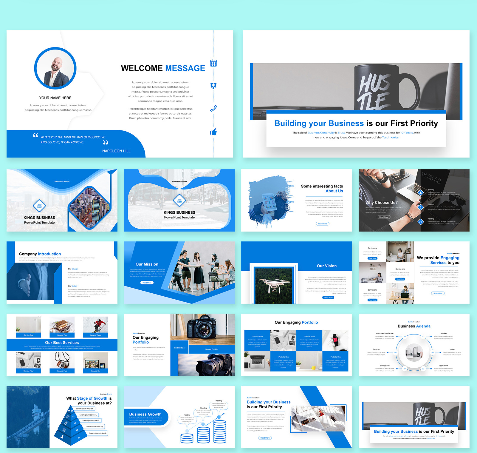 Kings Business - v2.0 PowerPoint template - TemplateMonster