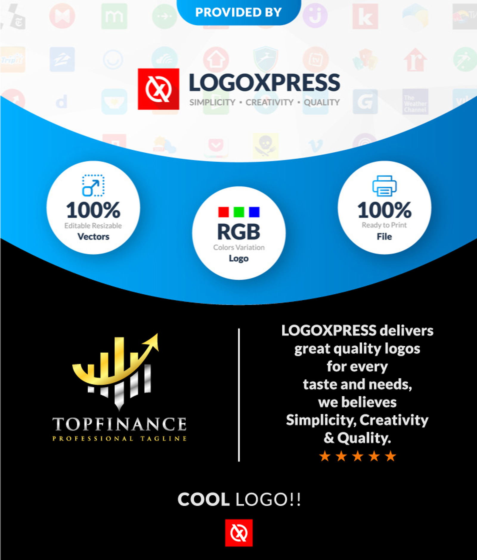 Luxurious Top Business Financial Logo Design