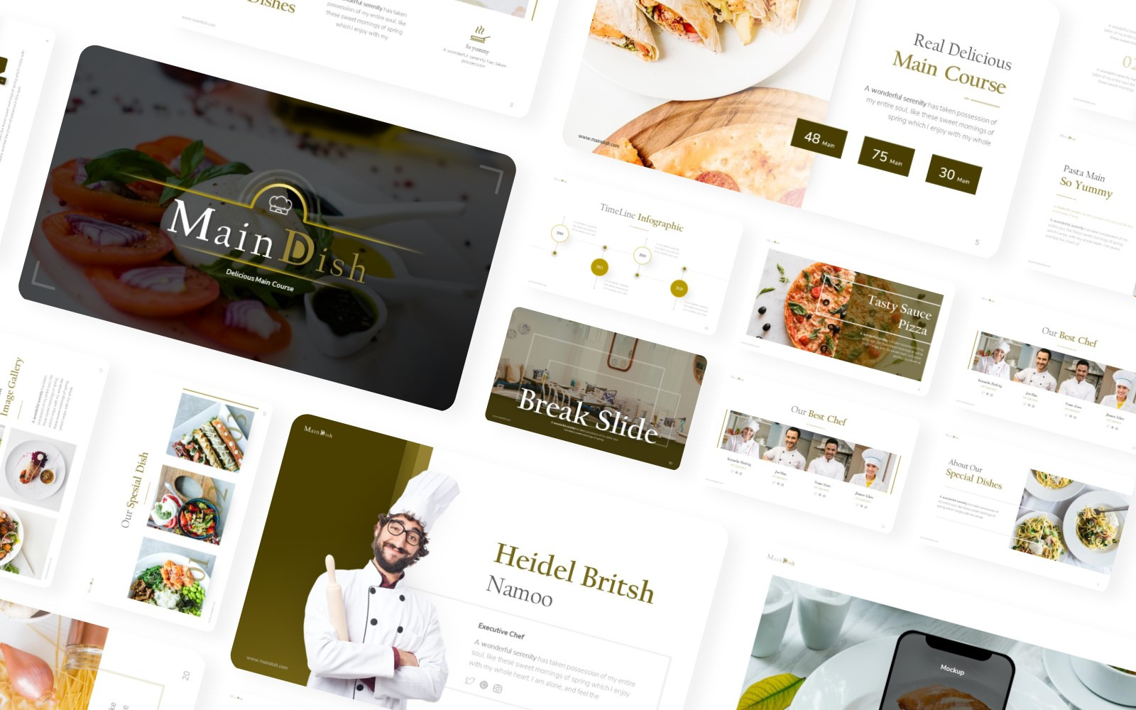 Main Dish Restaurant Presentation - Keynote template