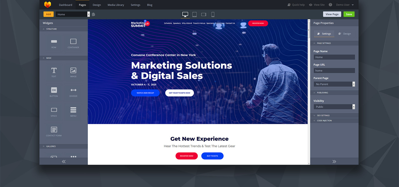 Conference Web Design Moto CMS 3 Template - TemplateMonster