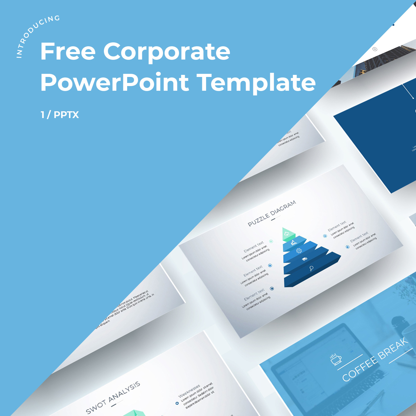 Free Corporate PowerPoint template #115589 - TemplateMonster
