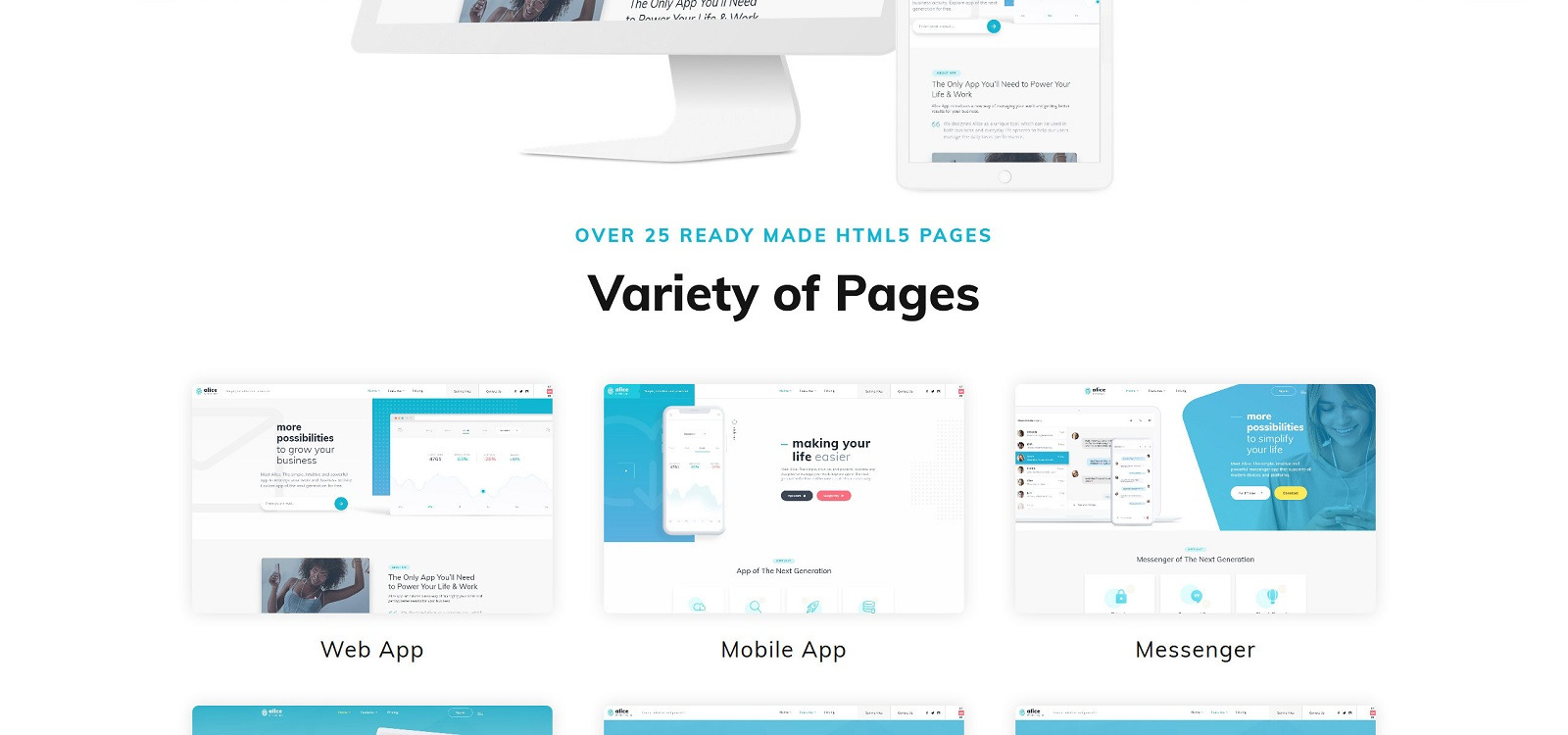 Alice - Application HTML5 Website Template - TemplateMonster