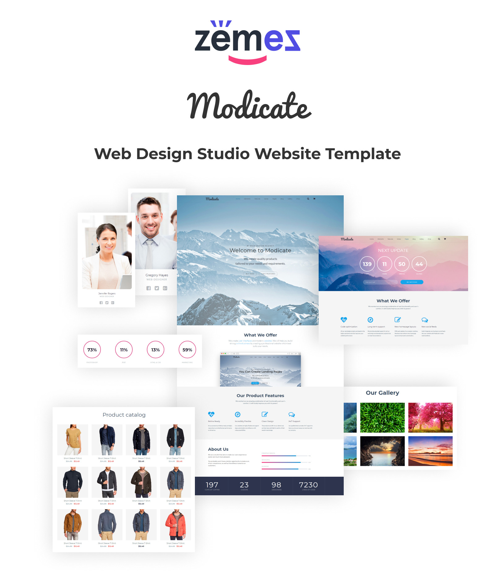 Modicate - Web Design Studio Website Template