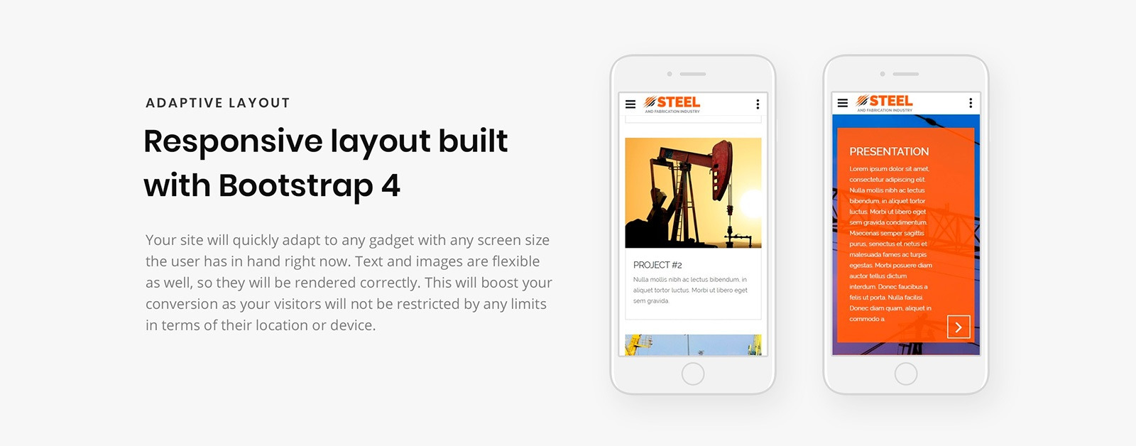 Steel - Metal Fabrication Industry Website Template