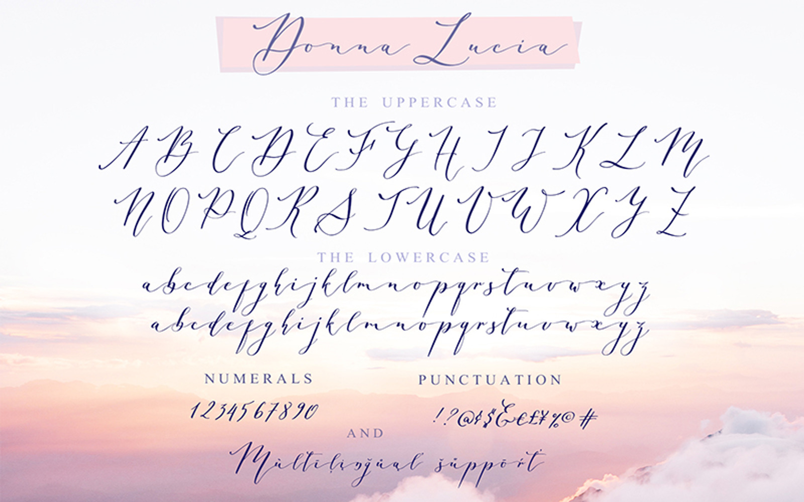 Donna Lucia Feminine Font + Cyrillic - TemplateMonster