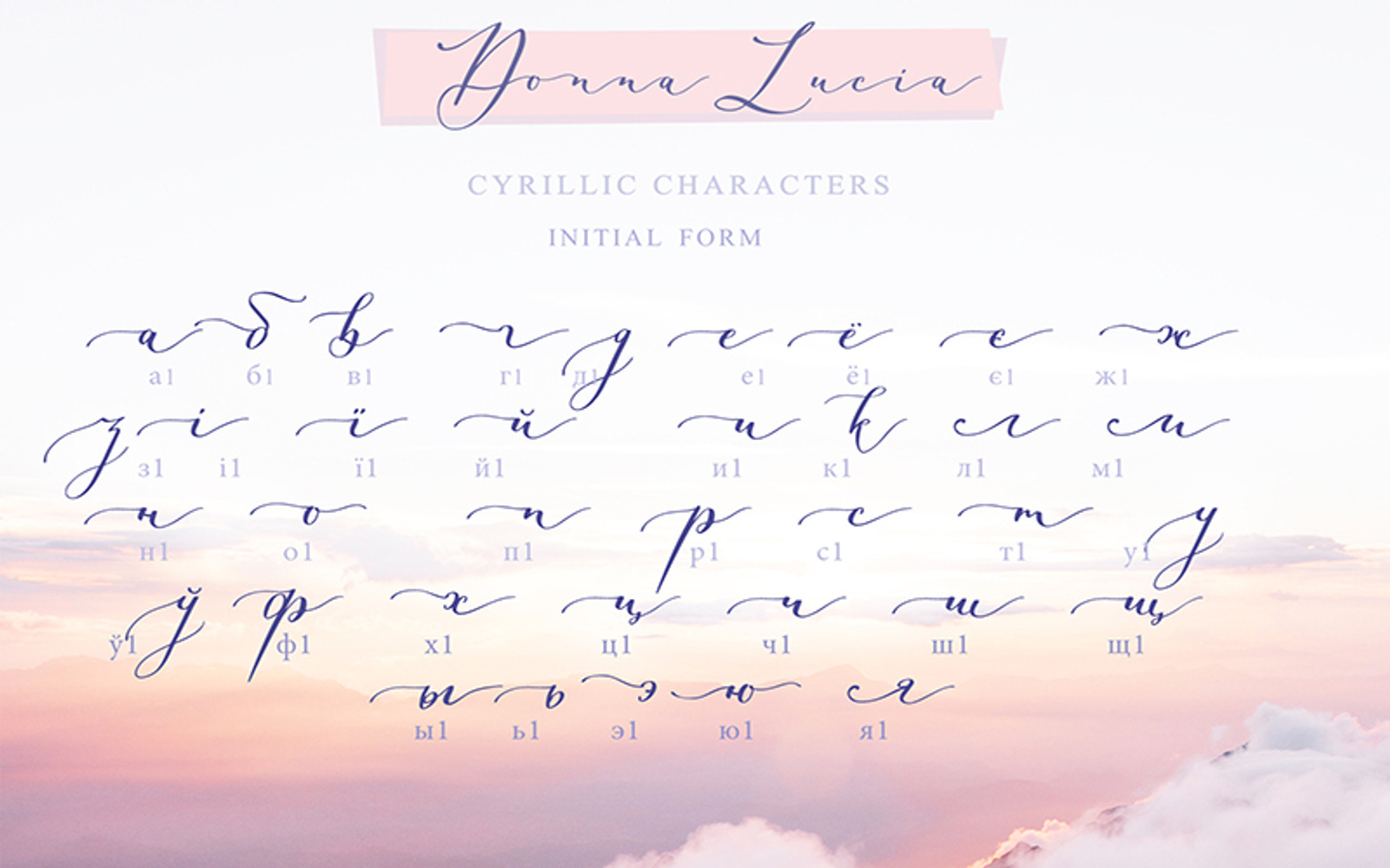 Donna Lucia Feminine Font + Cyrillic - TemplateMonster