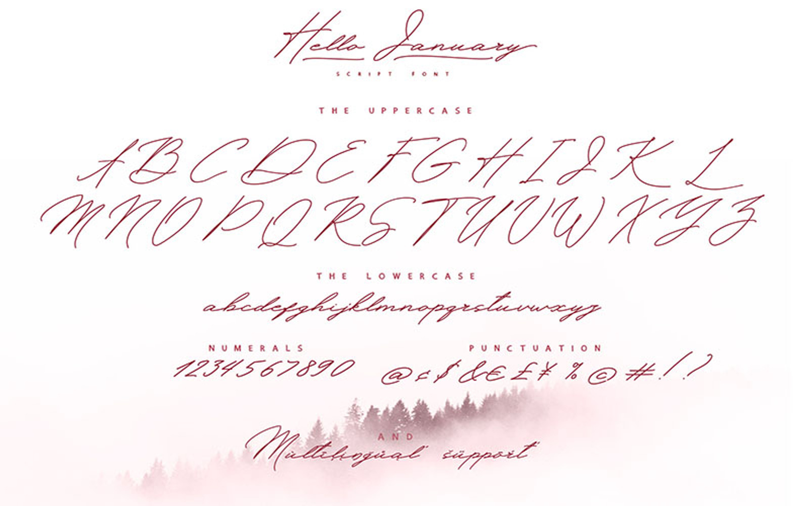 Hello January Cursive Cyrillic Font - TemplateMonster
