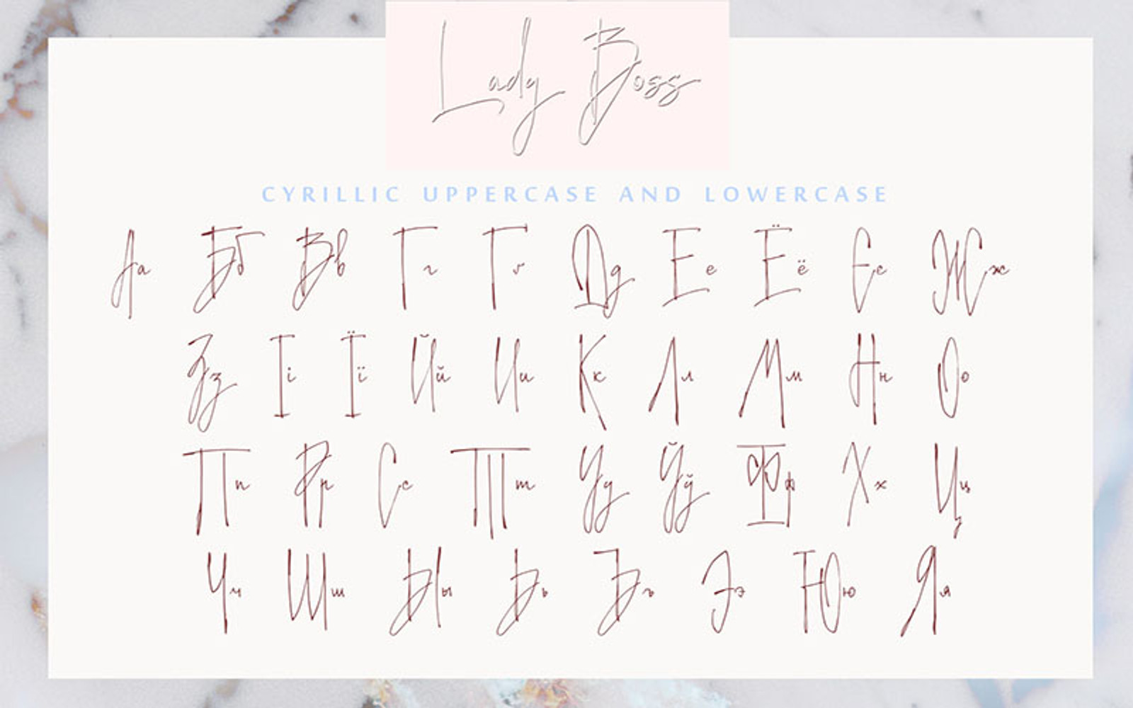 Lady Boss Cyrillic font + Extras #144048 - TemplateMonster