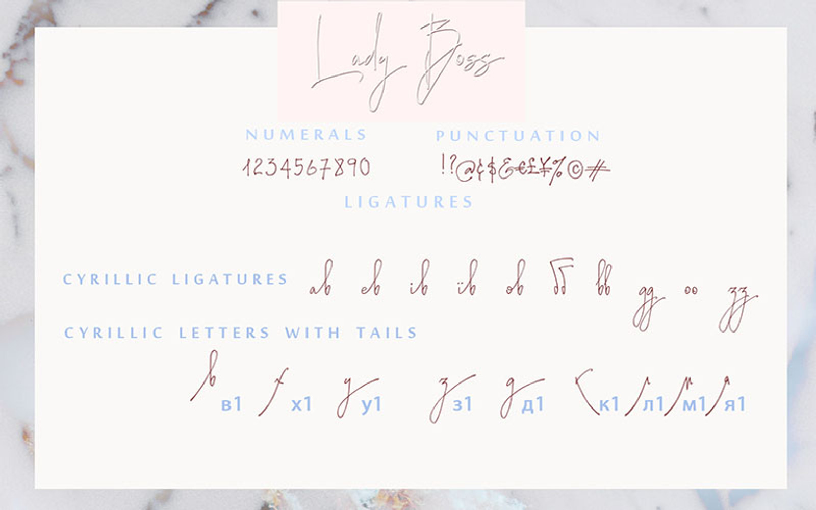Lady Boss Cyrillic font + Extras #144048 - TemplateMonster