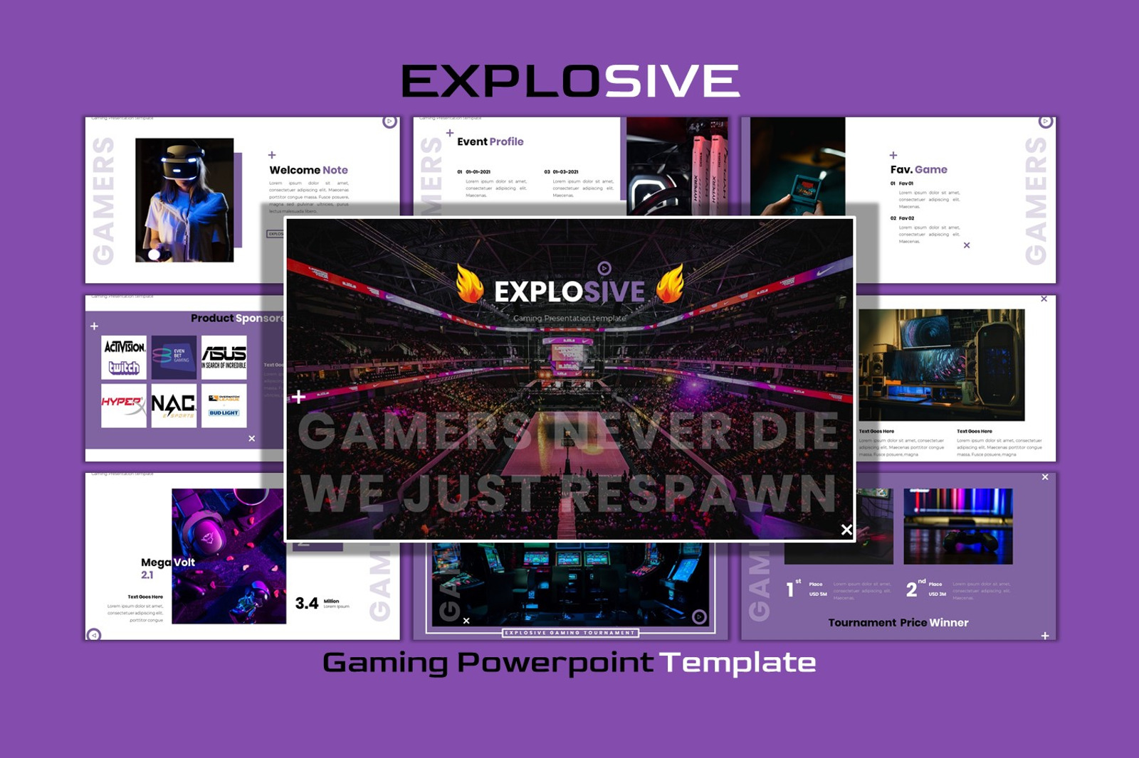 Explosive - Esport Gaming Powerpoint Template