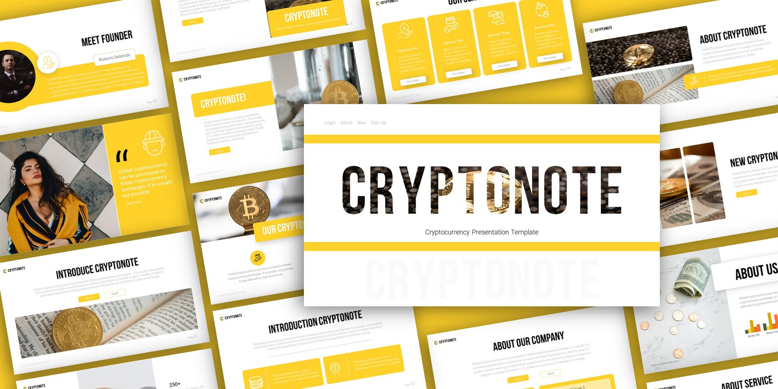 Cryptonote Cryptocurrency Presentation PowerPoint Template