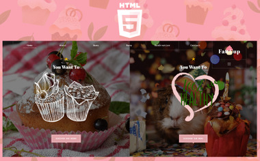 Dessert & Bakery HTML5 | Fatt Cupcake Website Template #104271