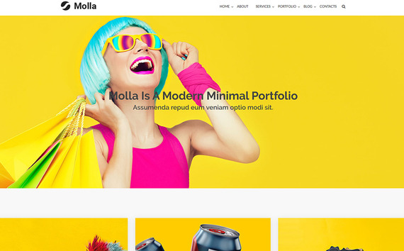 Molla Creative Minimal Portfolio HTML5 Website Template #98474