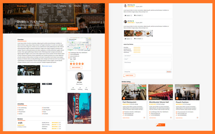 Listright- Directory Listing HTML5 Website Template #90415