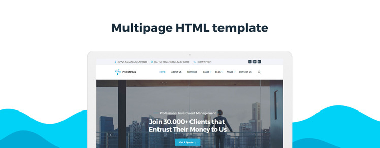 Invest Plus - Investment Company HTML5 Website Template #67002