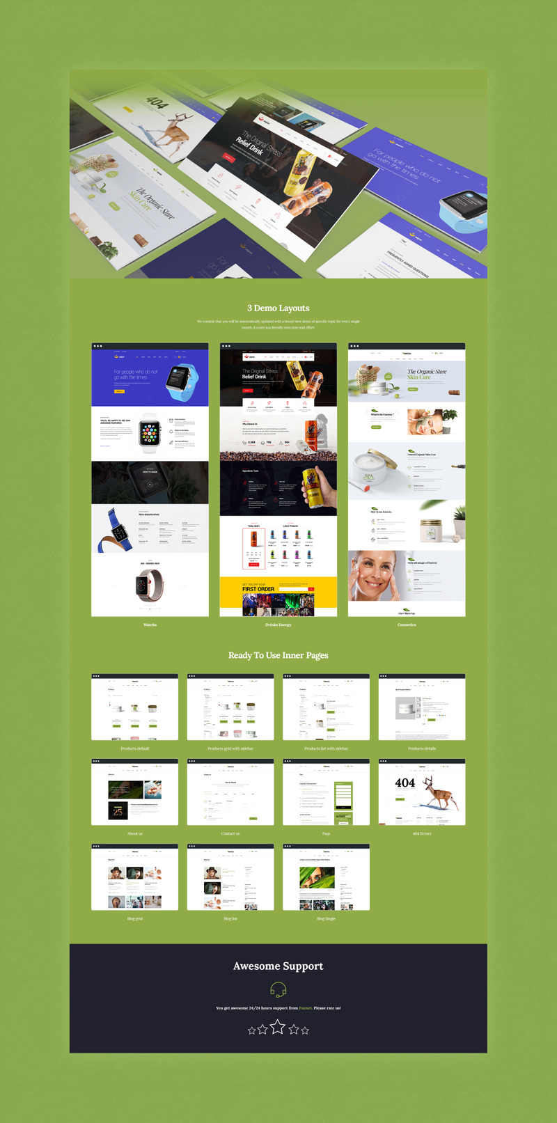 Enercos - Single Product eCommerce PSD Template