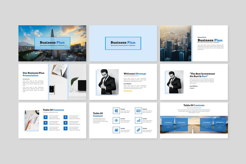 SOLARIS - Creative Business Plan Bundle 5 in 1 PowerPoint template
