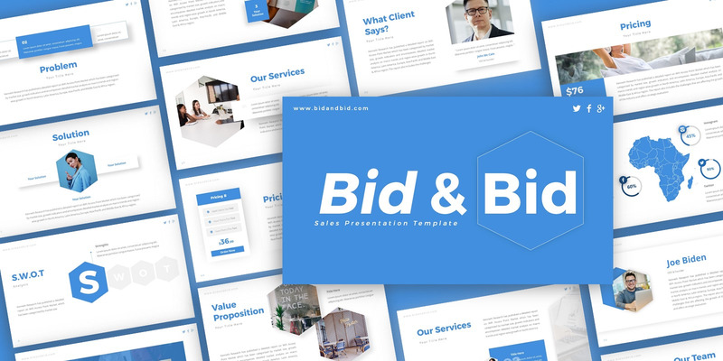 Bid and Bid Sales Presentation PowerPoint template