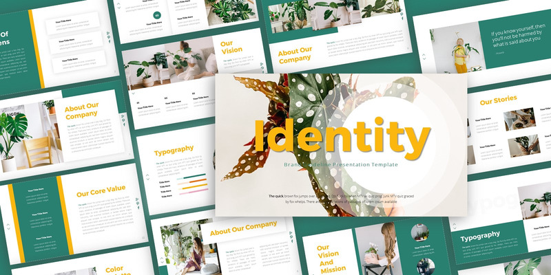 Identity Brand Guideline Presentation PowerPoint template