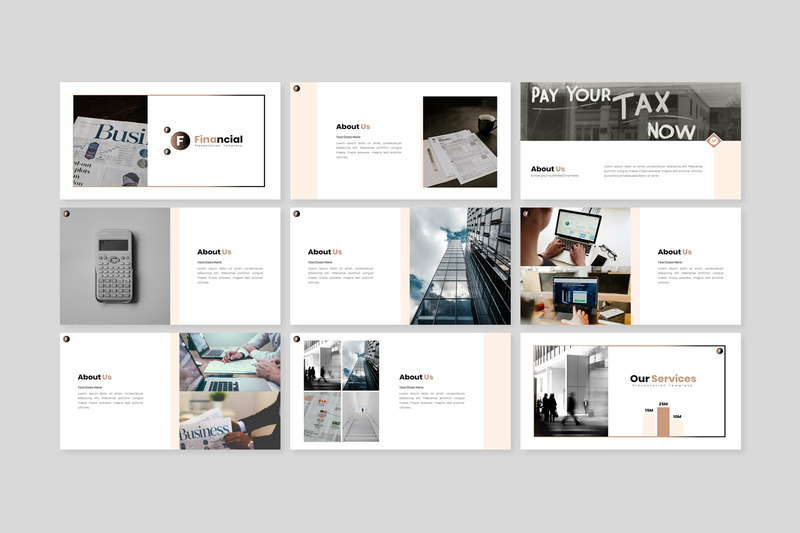 Financial - Modern Business PowerPoint template