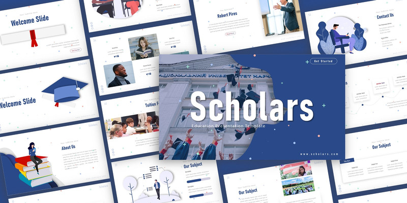 Scholar Education Presentation PowerPoint template