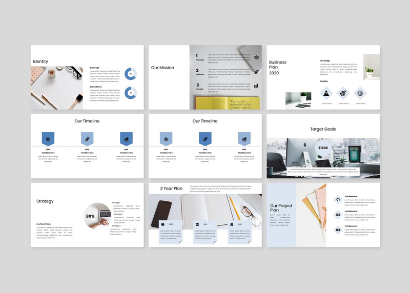 Corporate Planner Creative Business Plan Powerpoint Template