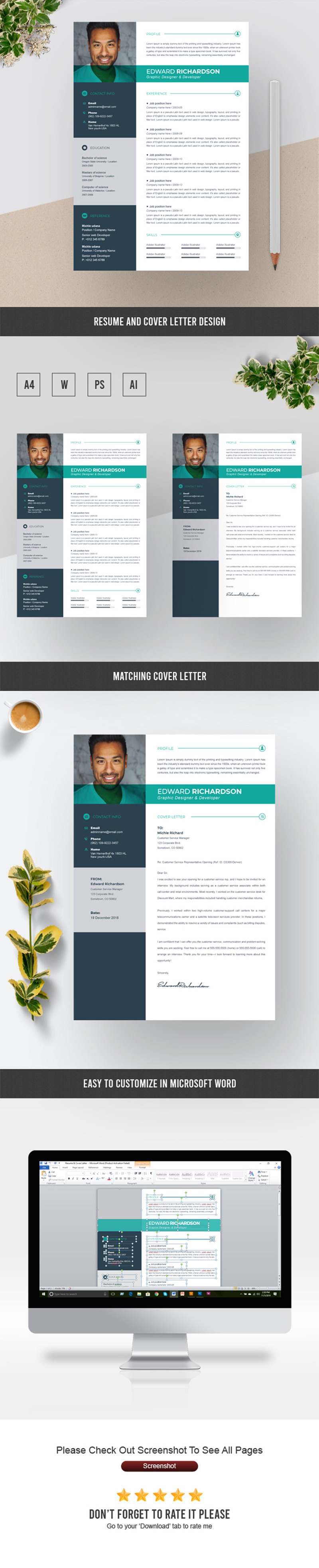 Edward Richardson - Resume Template #75769 - TemplateMonster