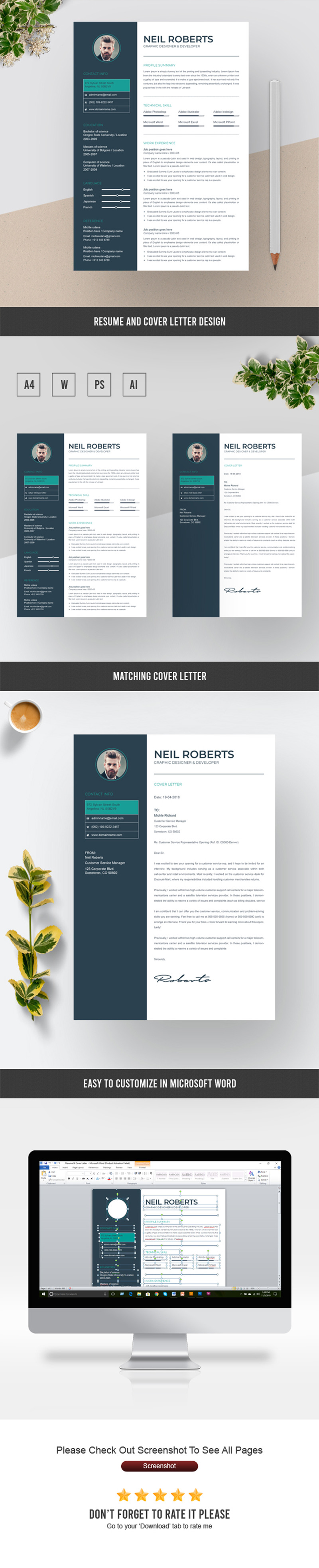 Neil Resume Template #76471 - TemplateMonster