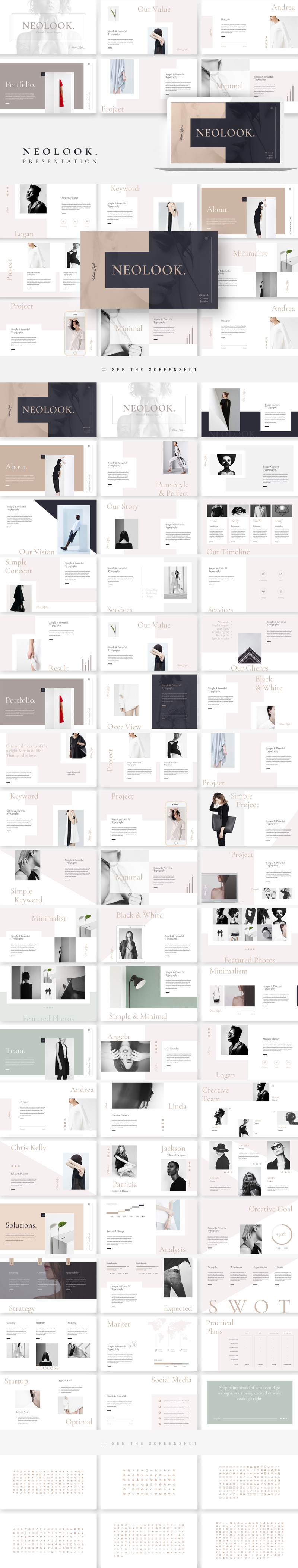 Neolook Minimal PowerPoint template #80692 - TemplateMonster