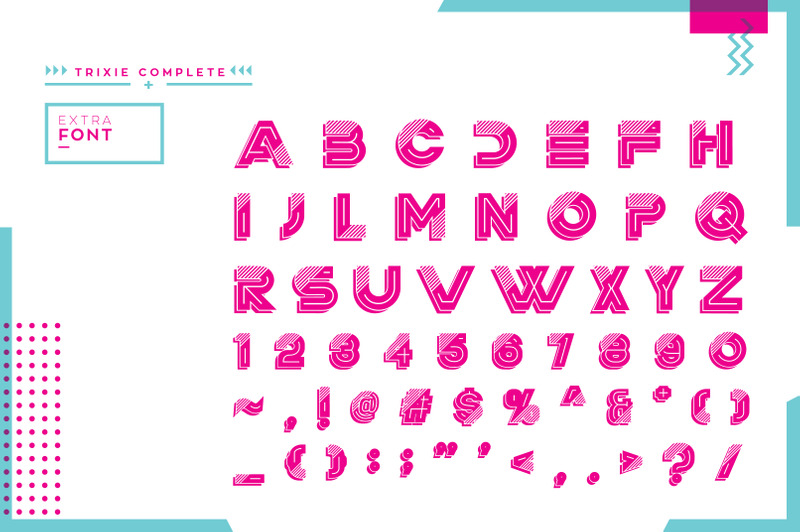 Trixie | A Layered Multiply Typeface Font - TemplateMonster