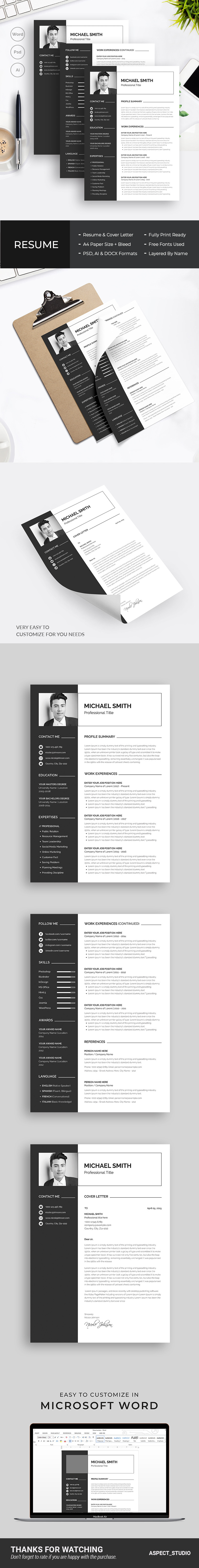 Michael Smith Resume Template #78794 - TemplateMonster