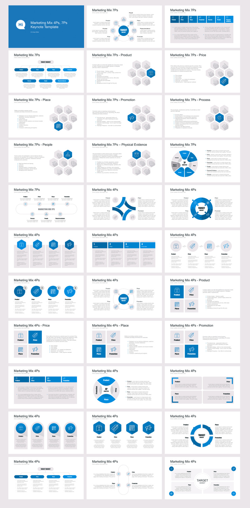 Marketing Mix (tool) - Keynote template - TemplateMonster