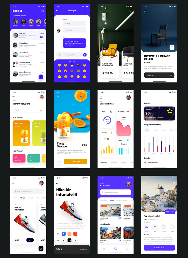 Platin - Mobile App UI Elements #90884 - TemplateMonster