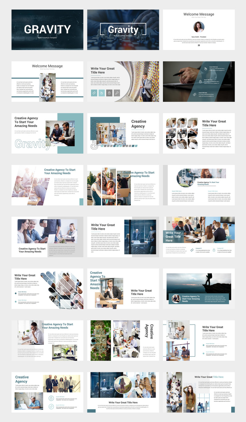 Gravity PowerPoint template #94753 - TemplateMonster