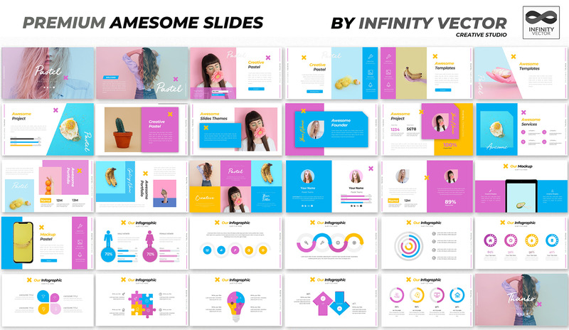 Pastel Creative PowerPoint template #95976 - TemplateMonster