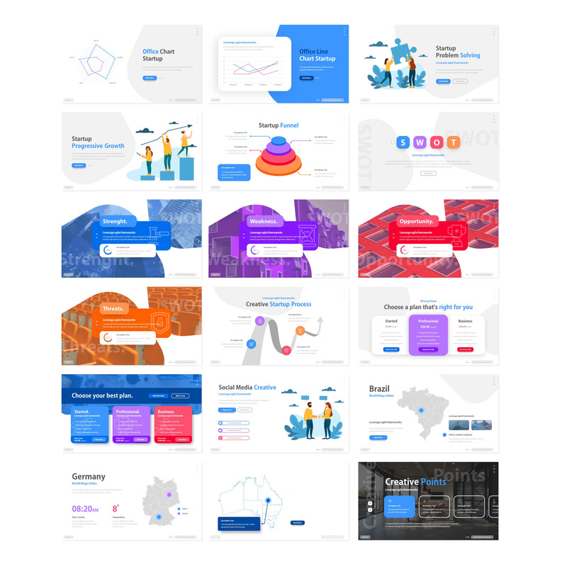 Infinity Start Up Presentation Fully Animated PowerPoint template