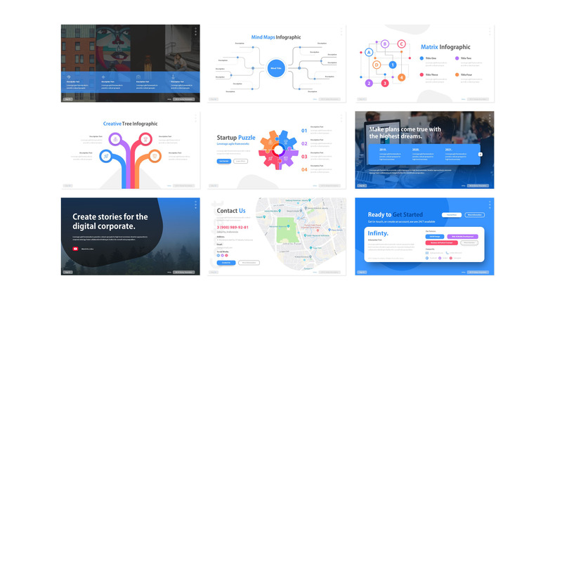 Infinity Start Up Presentation Fully Animated PowerPoint template