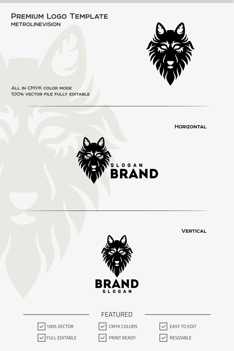 Wolf Logo Template #69803 - TemplateMonster
