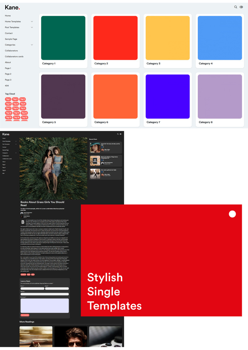 KANE - News Magazine Blog Bootstrap WordPress Theme